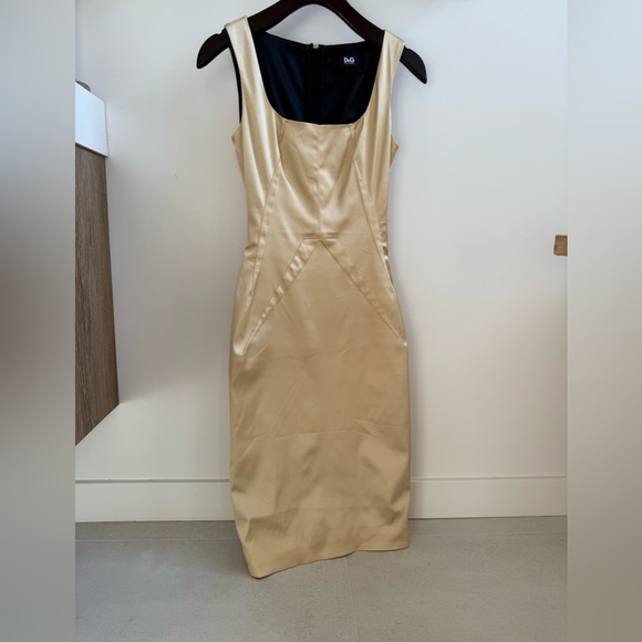 Dolce & Gabbana | Dresses | Fitted Champagne Dg Dress | Poshmark